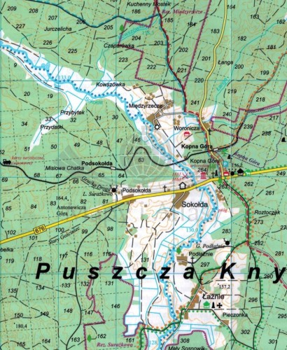 PUSZCZA KNYSZYŃSKA SKŁADANA MAPA TURYSTYCZNA