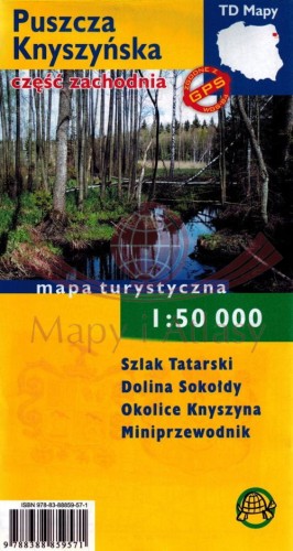 PUSZCZA KNYSZYŃSKA SKŁADANA MAPA TURYSTYCZNA