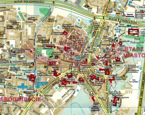 LUBLIN SKŁADANA MAPA SAMOCHODOWA LAMINOWANA DEMART