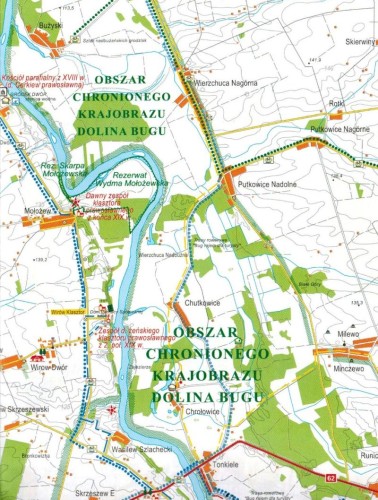 DOLINA BUGU WSCHÓD NADBUŻAŃKI PARK MAPA SKŁADANA