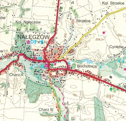 KAZIMIERZ DOLNY NAŁĘCZÓW MAPA TURYSTYCZNA
