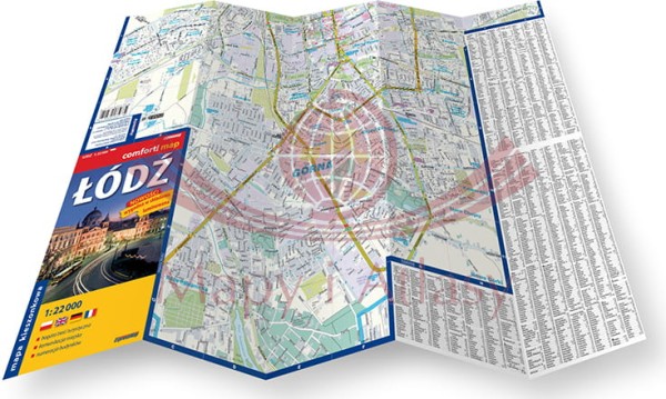 ŁÓDŹ MAPA LAMINOWANA PLAN MIASTA EXPRESSMAP