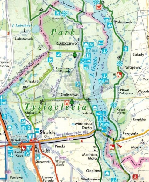 POWIAT KONIŃSKI MAPA TURYSTYCZNA TOPNOVUM
