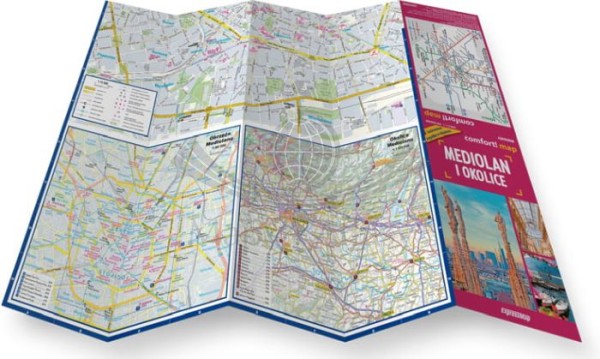 MEDIOLAN I OKOLICE PRZEWODNIK + MAPA SKŁADANA LIGHT EXPRESSMAP