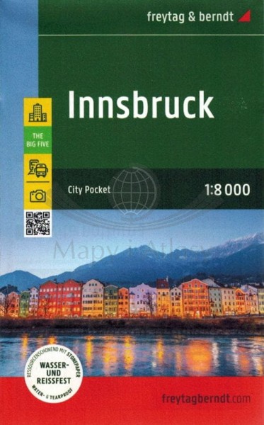 INNSBRUCK MAPA WODOODPORNA PLAN MIASTA FREYTAG BERNDT