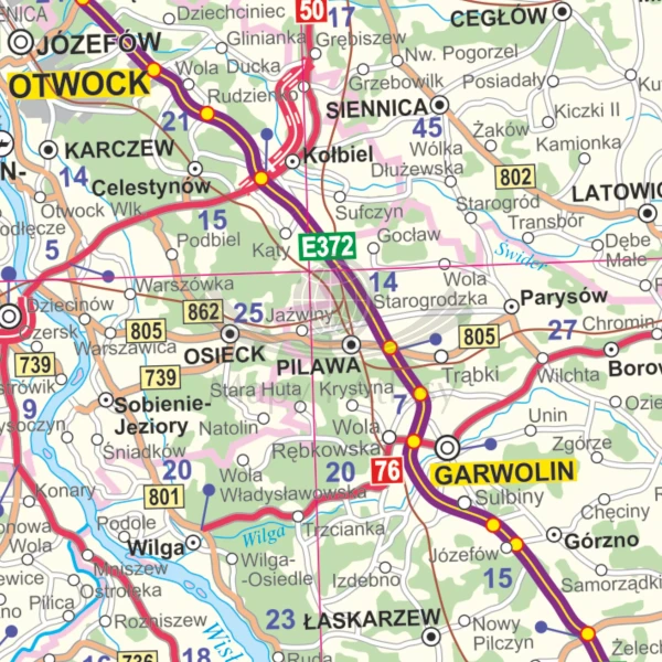 POLSKA MAPA ŚCIENNA DROGOWA ARKUSZ ARTGLOB