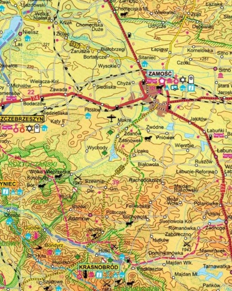 WOJEWÓDZTWO LUBELSKIE MAPA TURYSTYCZNA KARTPOL