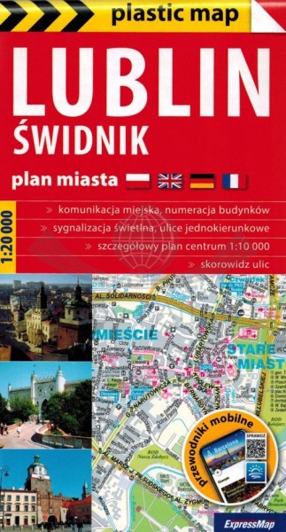 LUBLIN I ŚWIDNIK MAPA TURYSTYCZNA PLAN MIASTA EXPRESSMAP