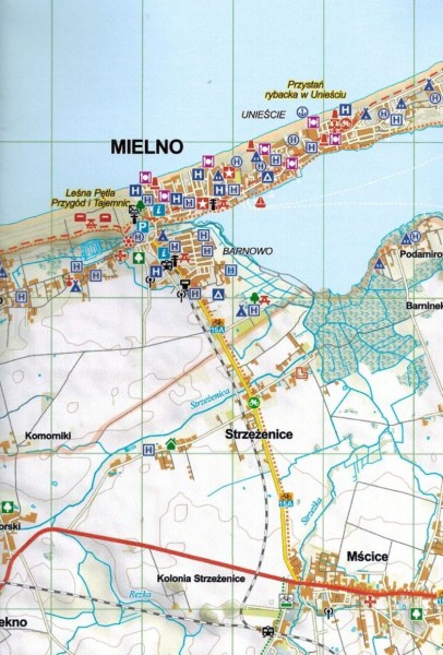 MIELNO SARBINOWO CHŁOPY MAPA TURYSTYCZNA EKO-MAP