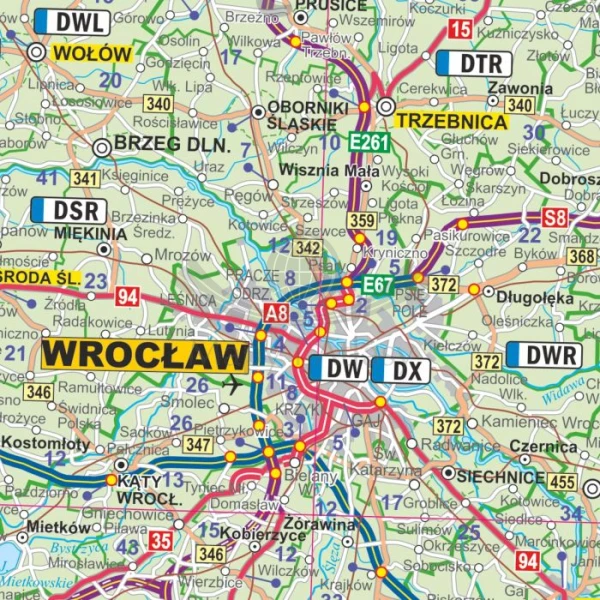 POLSKA MAPA DROGOWA Z REJESTRACJAMI DO WPINANA ARTGLOB