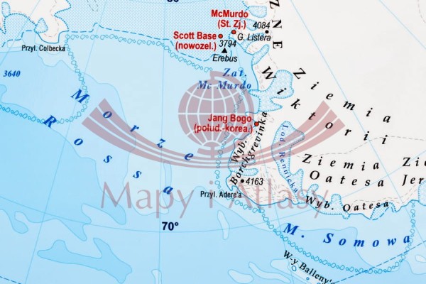 ANTARKTYKA I ARKTYKA MAPA ŚCIENNA SZKOLNA