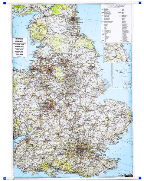 ANGLIA I WALA MAPA ŚCIENNA DROGOWA FREYTAG