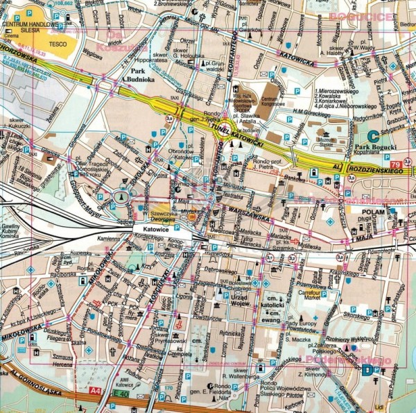 KATOWICE SKŁADANA MAPA SAMOCHODOWA DEMART