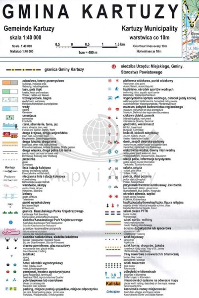 GMINA KARTUZY MAPA SKŁADANA TURYSTYCZNA