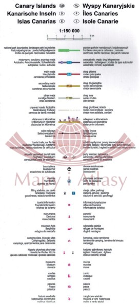 WYSPY KANARYJSKIE MAPA SKŁADANA TURYSTYCZNA