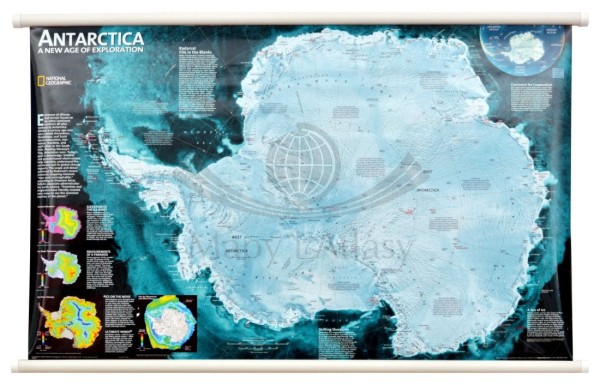 ANTARKTYDA MAPA ŚCIENNA NATIONAL GEOGRAPHIC