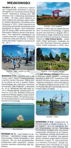 WYSPA WOLIN SKŁADANA MAPA TURYSTYCZNA