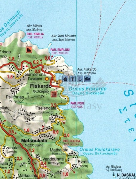 KEFALONIA MAPA TURYSTYCZNA SKŁADANA + ITAKA FREYTAG&BERNDT