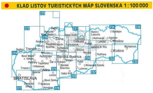 DOLNY ZEMPLIN MAPA SKŁADANA TURYSTYCZNA 235