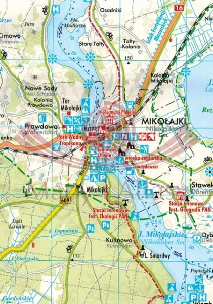 MAZURY SKŁADANA MAPA TURYSTYCZNA TOPMAPA