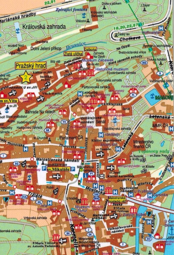 MAPA PRAGI PLAN MIASTA